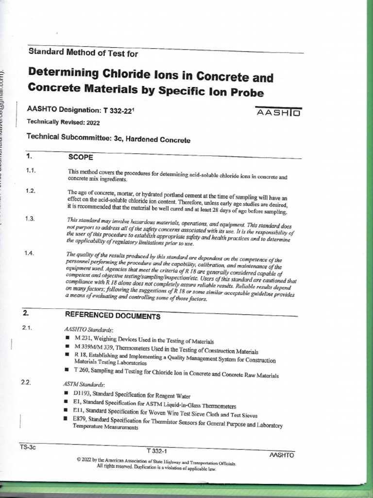 AASHTO T332-22 | PDF