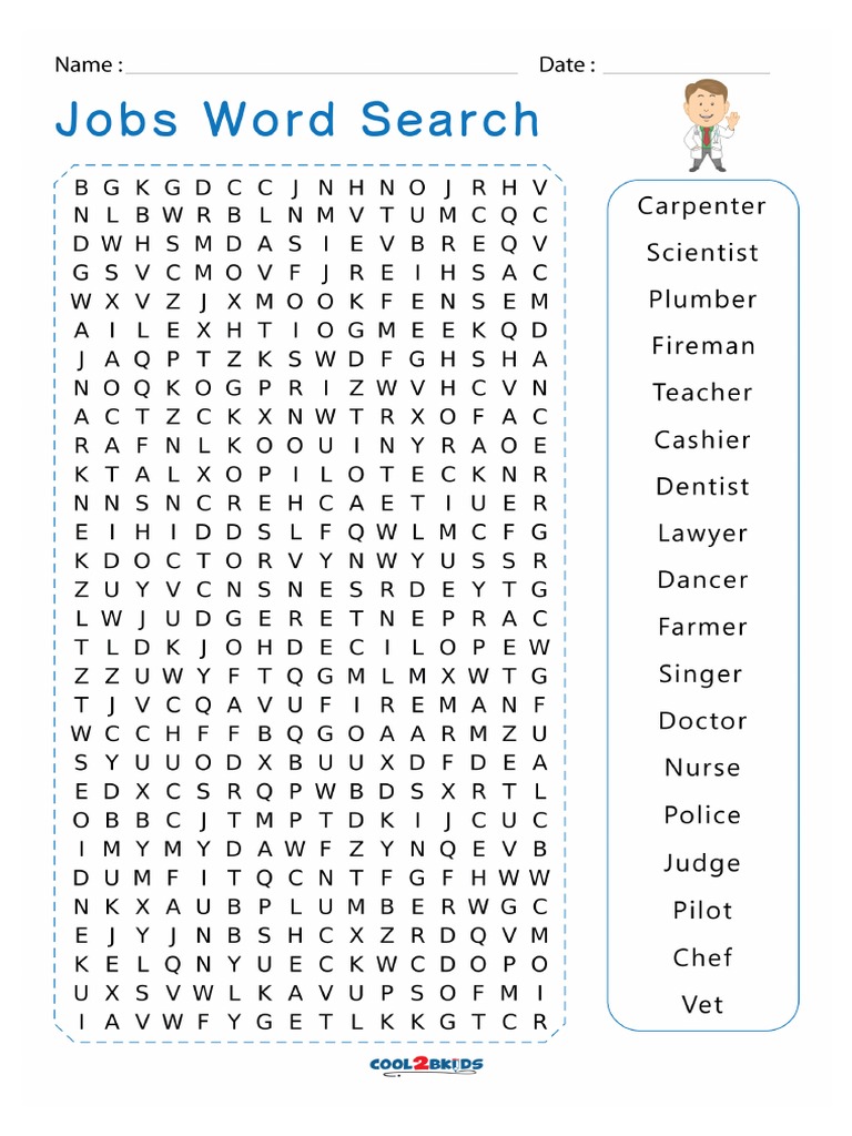 Jobs Word Search | PDF
