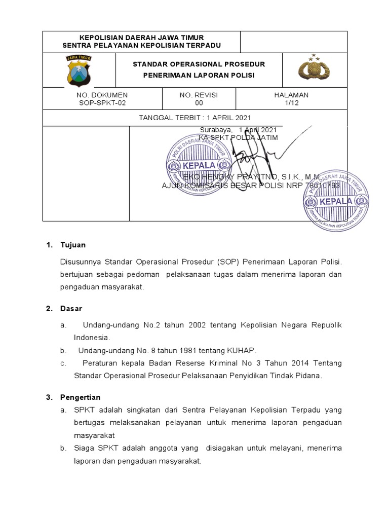 Sop Pelayanan Publik Zi Pdf