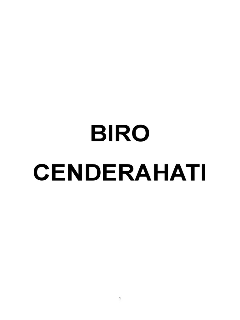 Report Biro Cenderahati | PDF