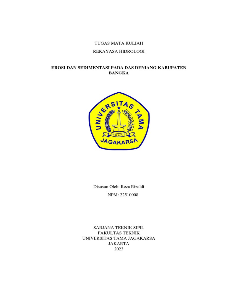 Erosi & Sedimentasi DAS Deniang | PDF