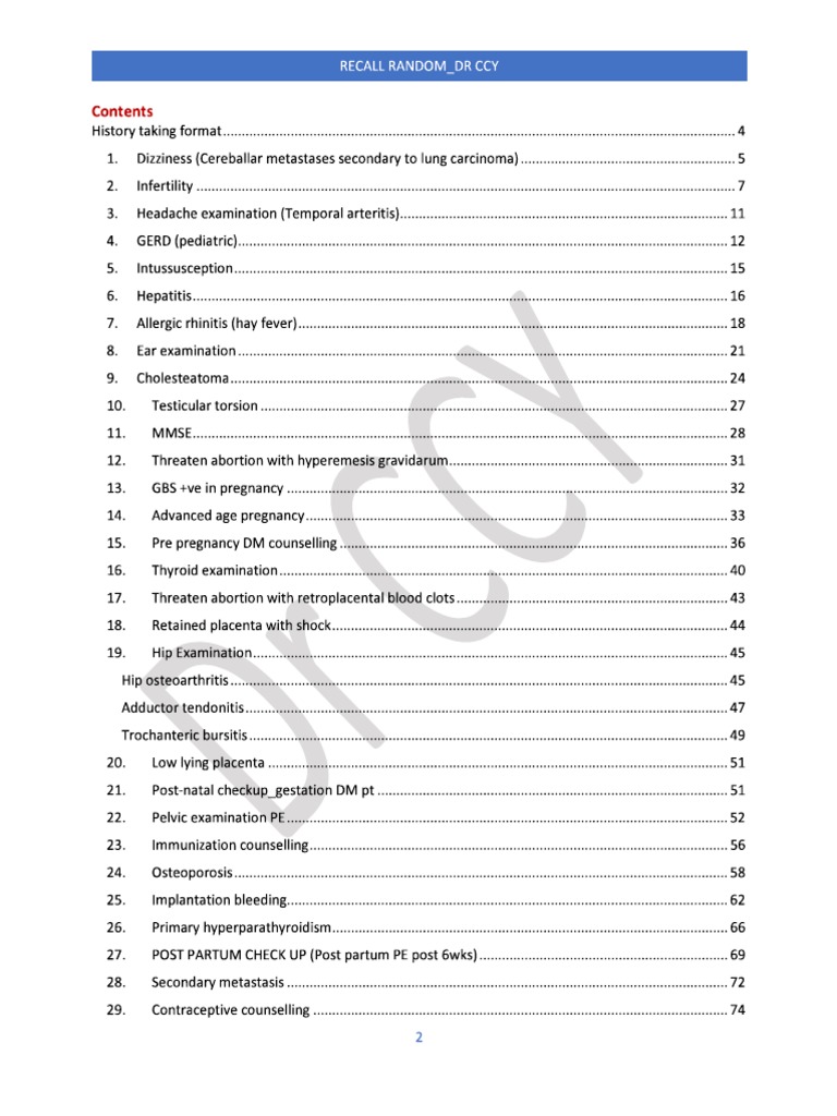 Practice For Amc Recalls - 1 | PDF