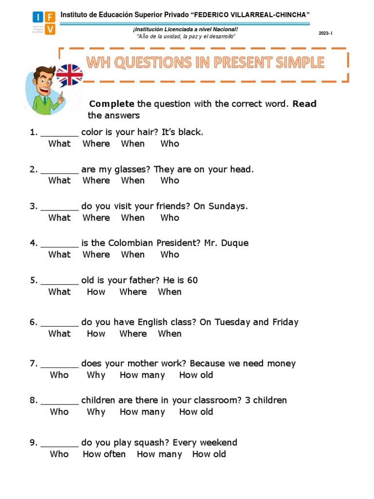 WH - Questions in Present Simple | PDF