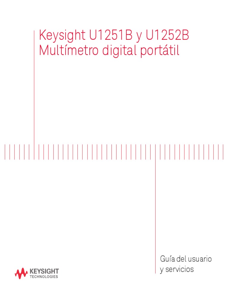 Keysight U1251B y U1252B Multímetro Digital Portátil: Guía Del Usuario ...