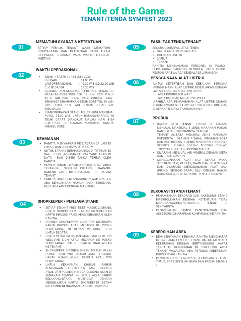 Peraturan Tenant | PDF
