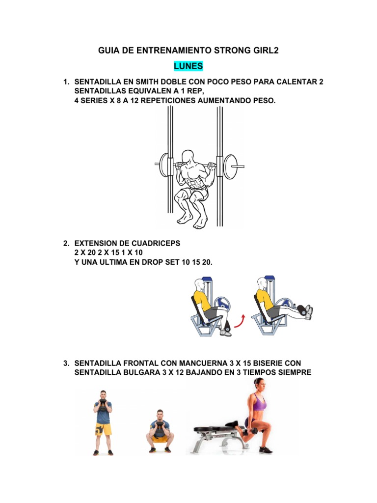 Guia de Entrenamiento Strong | PDF | Entrenamiento con pesas | Entrenamiento de fuerza