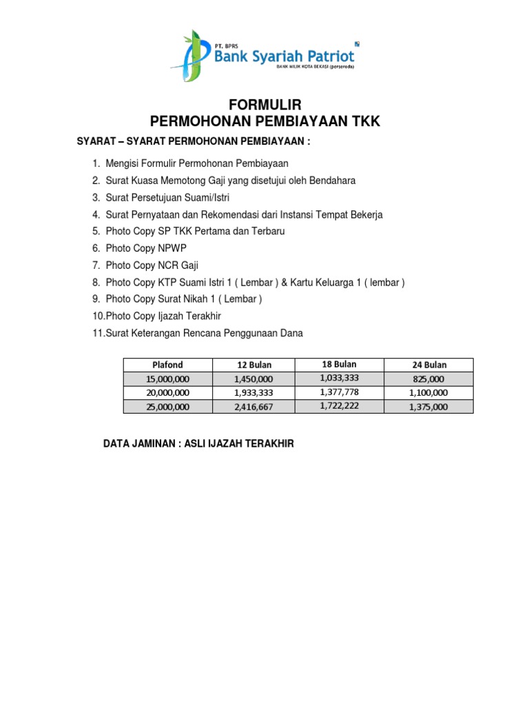 Formulir TKK Implan V2 | PDF