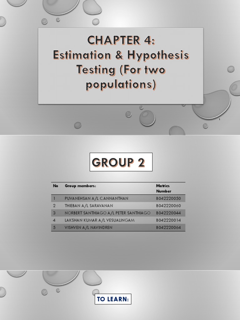 Estimating Differences in Two Means | PDF | Statistical Significance ...