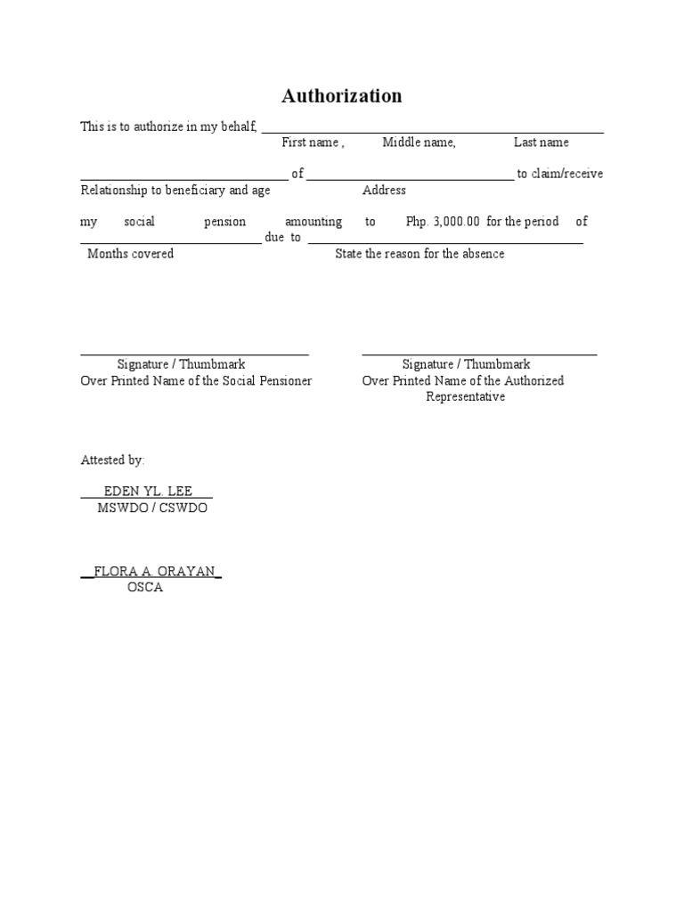 Authorization Lola | PDF