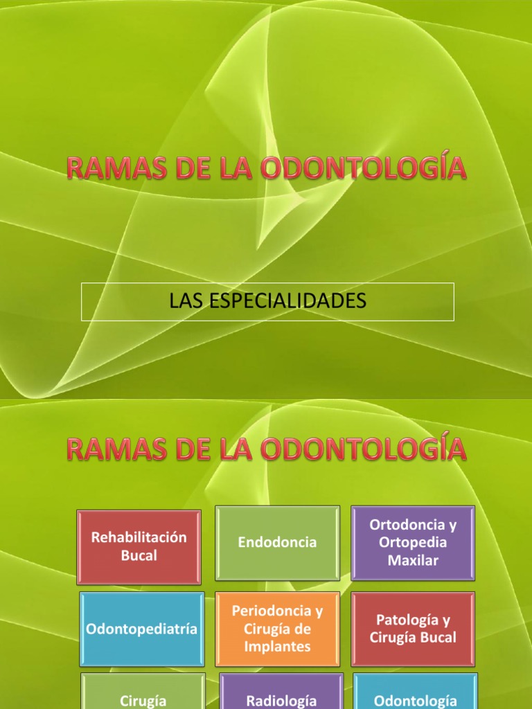 Ramas de La Odontologia | PDF | Odontología | Ortodoncia
