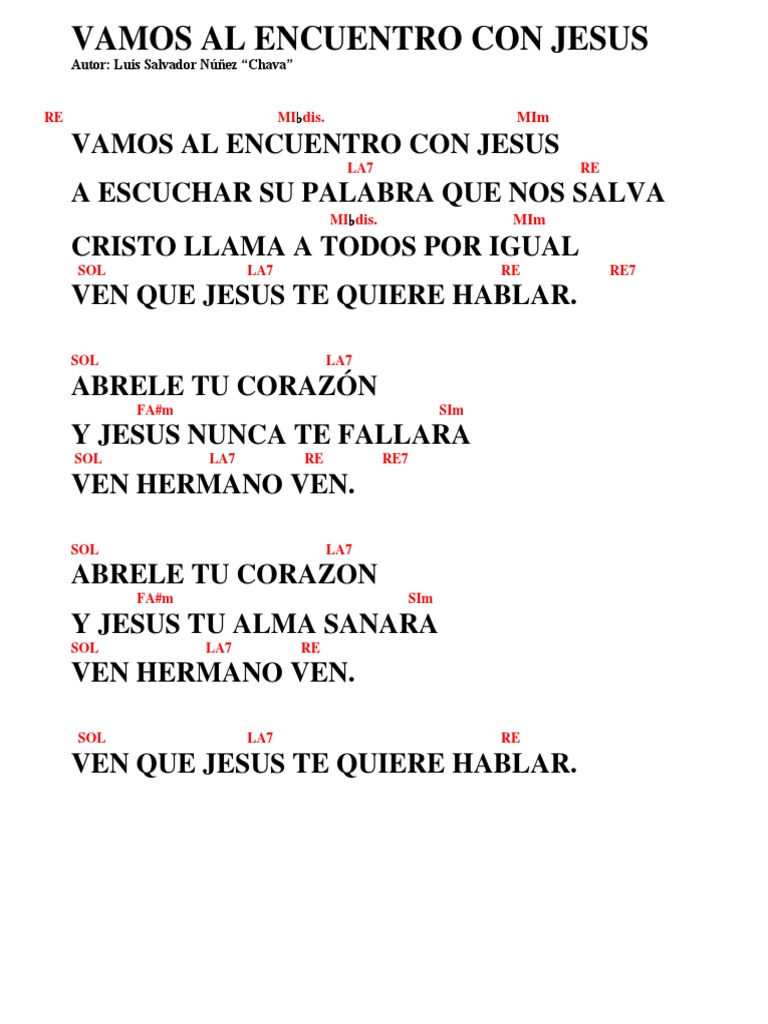Vamos Al Encuentro Con Jesus | PDF