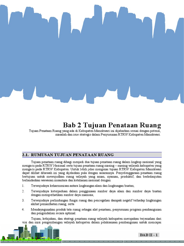 Bab 2 Tujuan Penataan Ruang 2021 | PDF