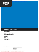 Hyundai Diesel Engine D4a d4d Shop Manual | PDF