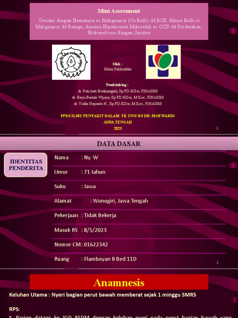 Mini Assessment Geriatri Wiyasih | PDF