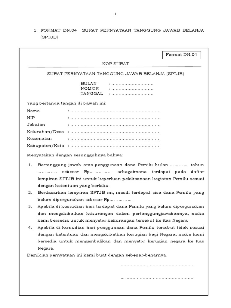 Format SPJ PPK Dan Pps | PDF