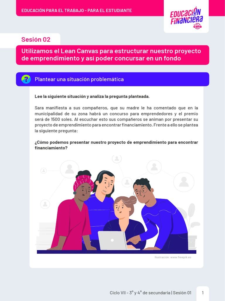 Ept U1 s2 3ero Y4to Estudiante v3 | PDF | Iniciativa empresarial | Modelo de negocio