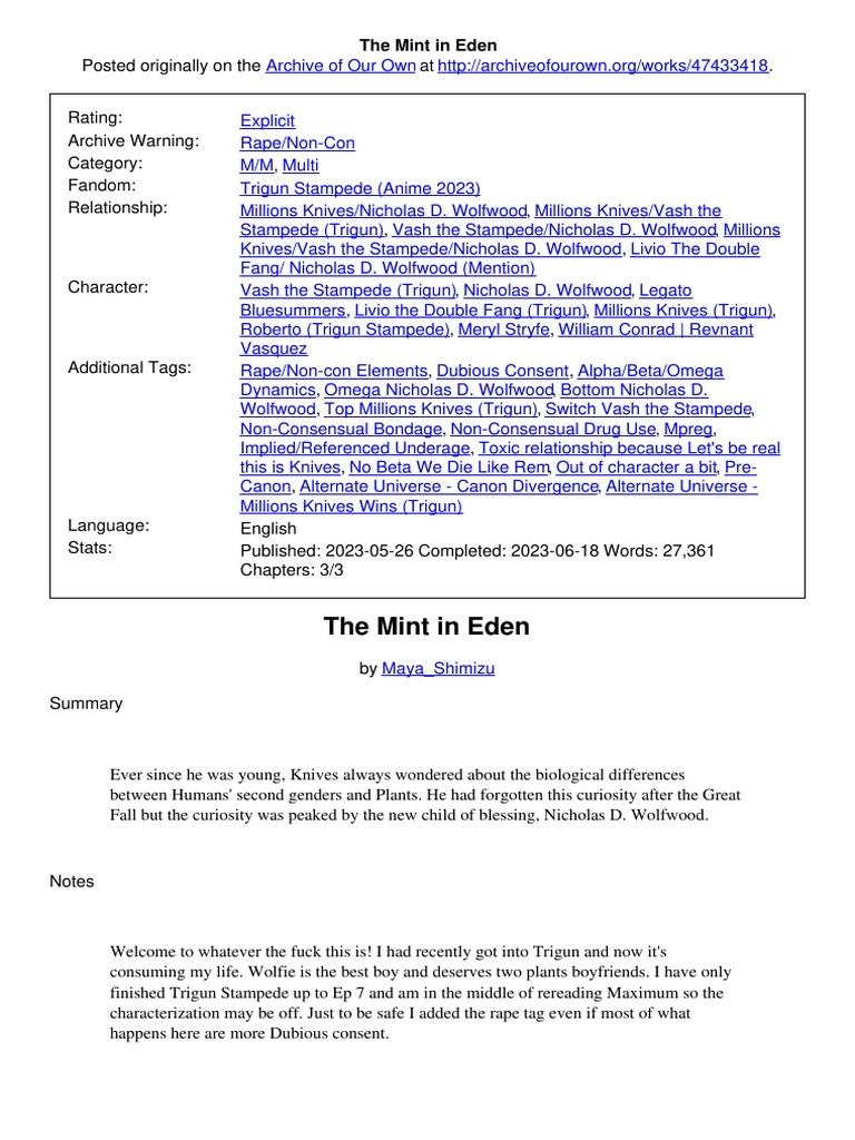 The Mint in Eden | PDF