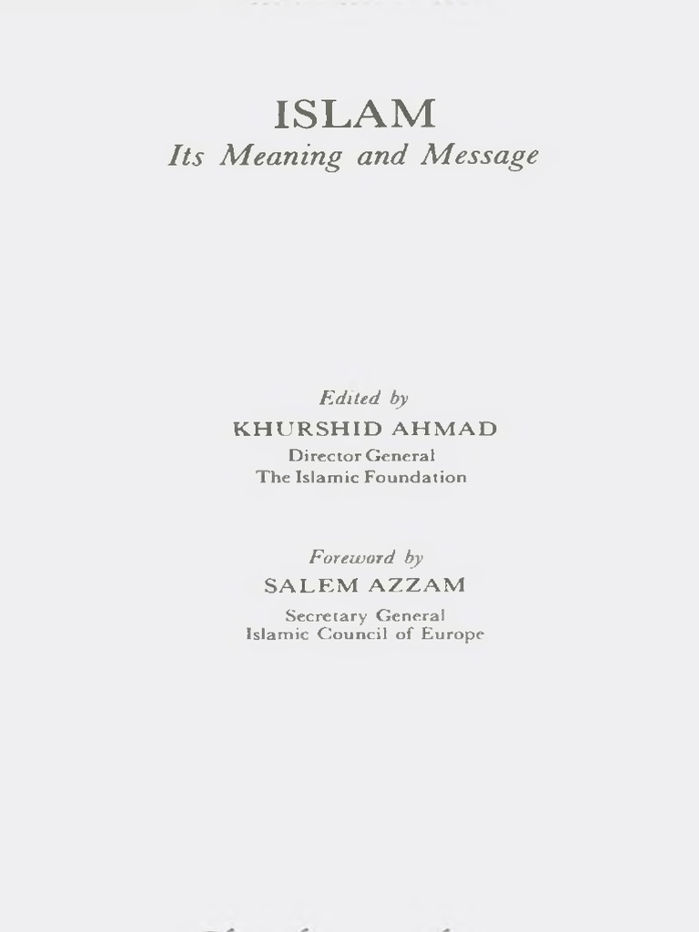 Islam-its-meaning-and-message | PDF | Abrahamic Religions