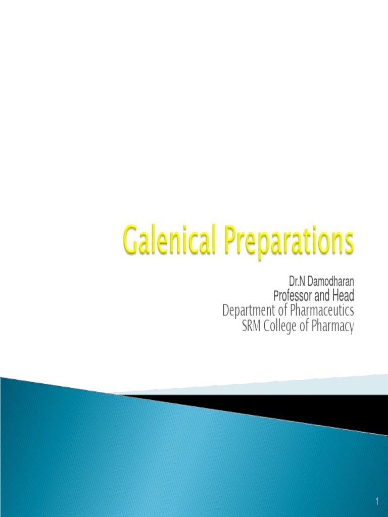 Galenical Preparations | PDF | Water | Solubility