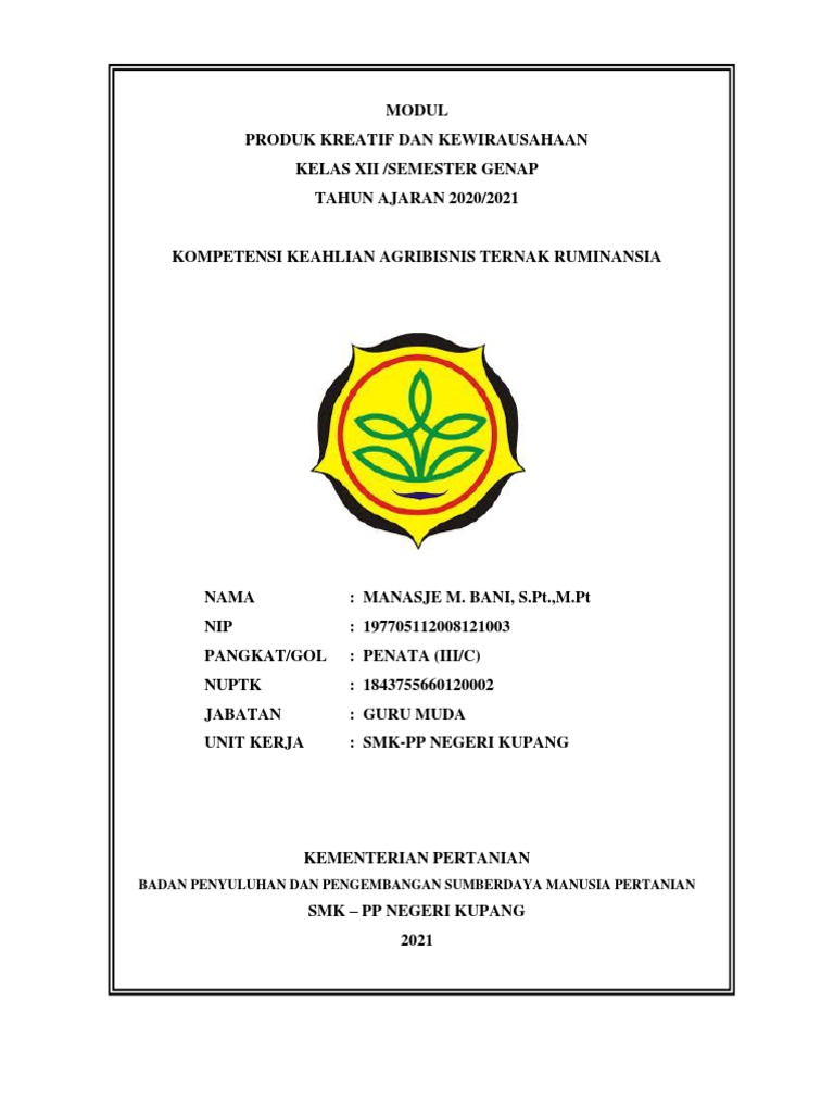 Modul PKK - Xii Genap - Agribisnis Ternak | PDF