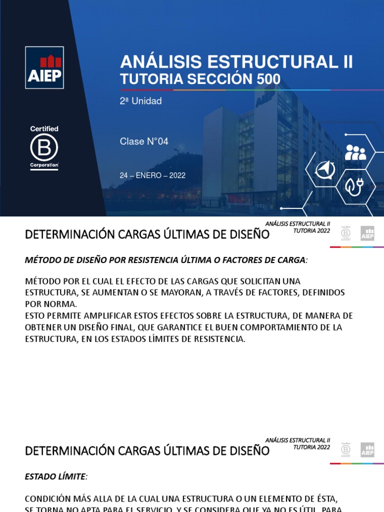 Clase N°04 - Analisis Estructural II - T500 - 24.01.2022 | PDF | Análisis estructural ...