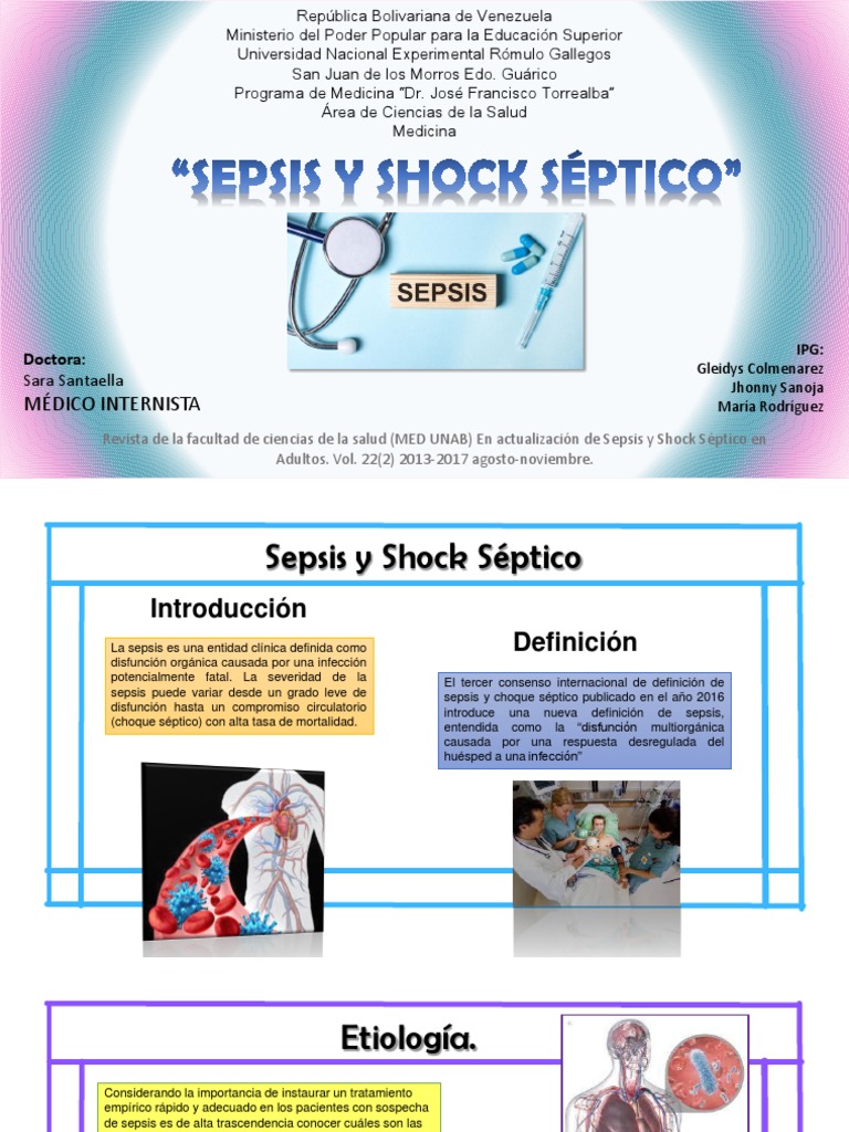 sepsis y shock septico | PDF | Septicemia | Medicina CLINICA