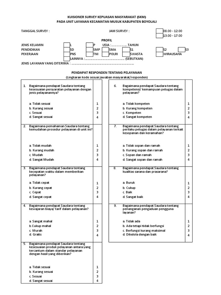 Contoh Perhitungan SKM 2023 | PDF