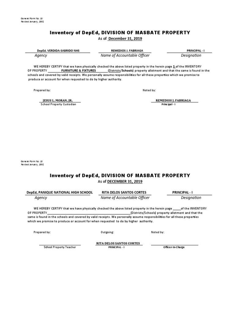 General Form No. | PDF