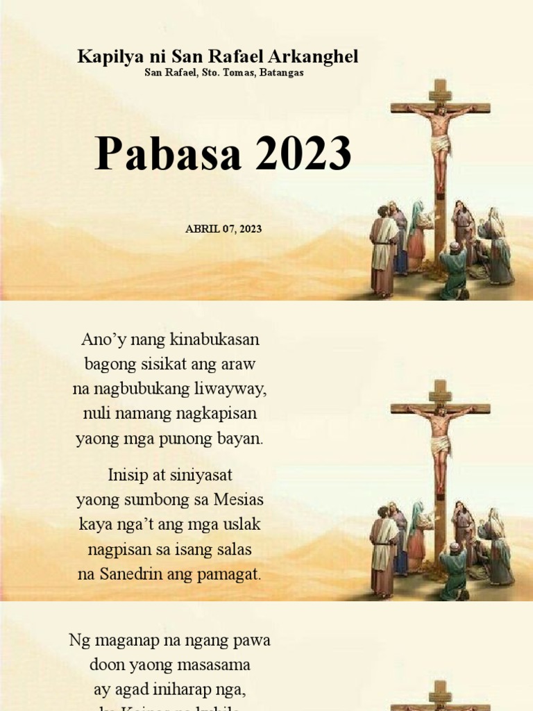 Pasyong Mahal Biyernes Santo 2023 | PDF