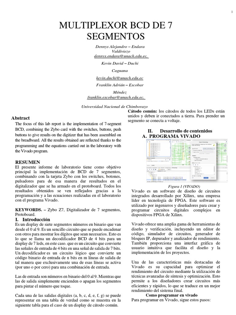 Practica_BCD | PDF | Vhdl | Electricidad