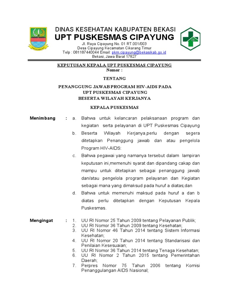 SK Pemegang Program HIV-AIDS EDIT | PDF