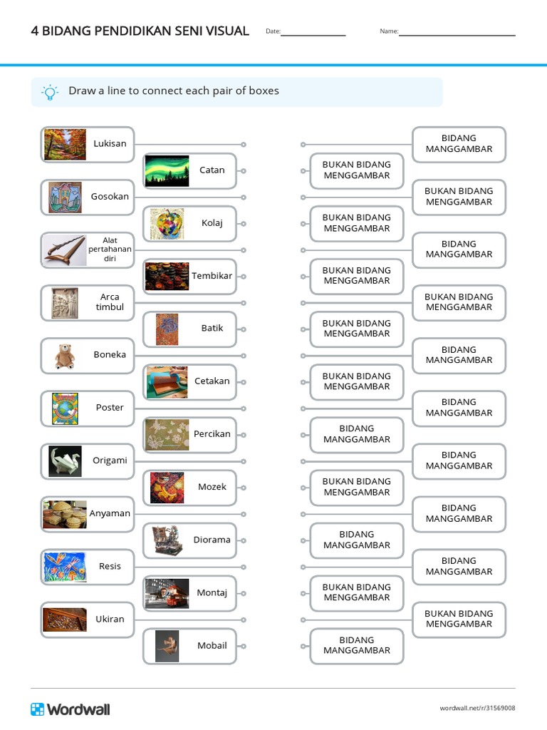 4 Bidang Pendidikan Seni Visual Match Up | PDF
