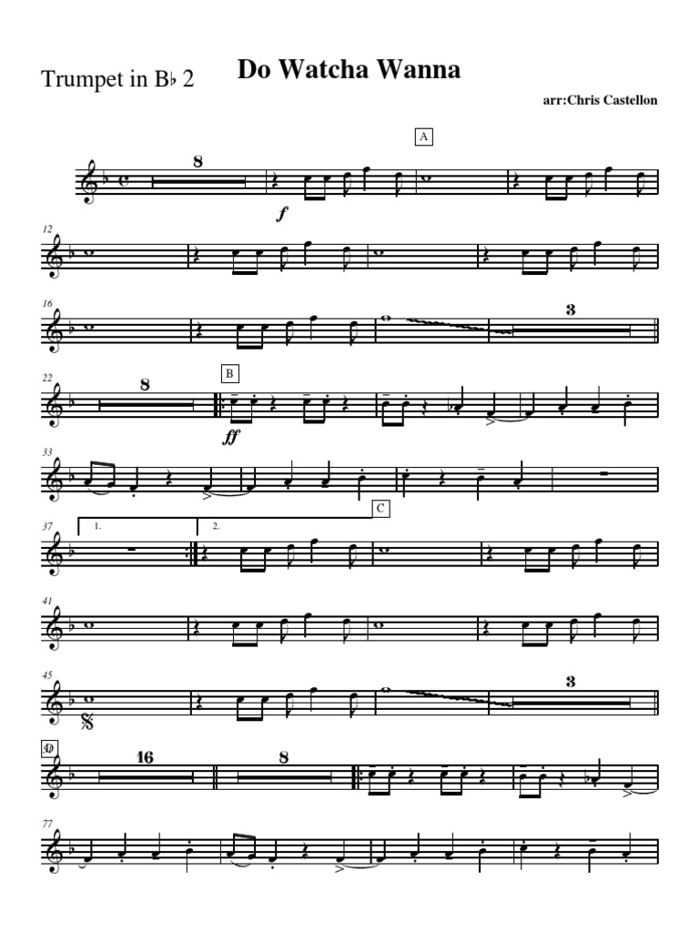 Do Watcha Wanna - Trumpet 2 | PDF | Échecs
