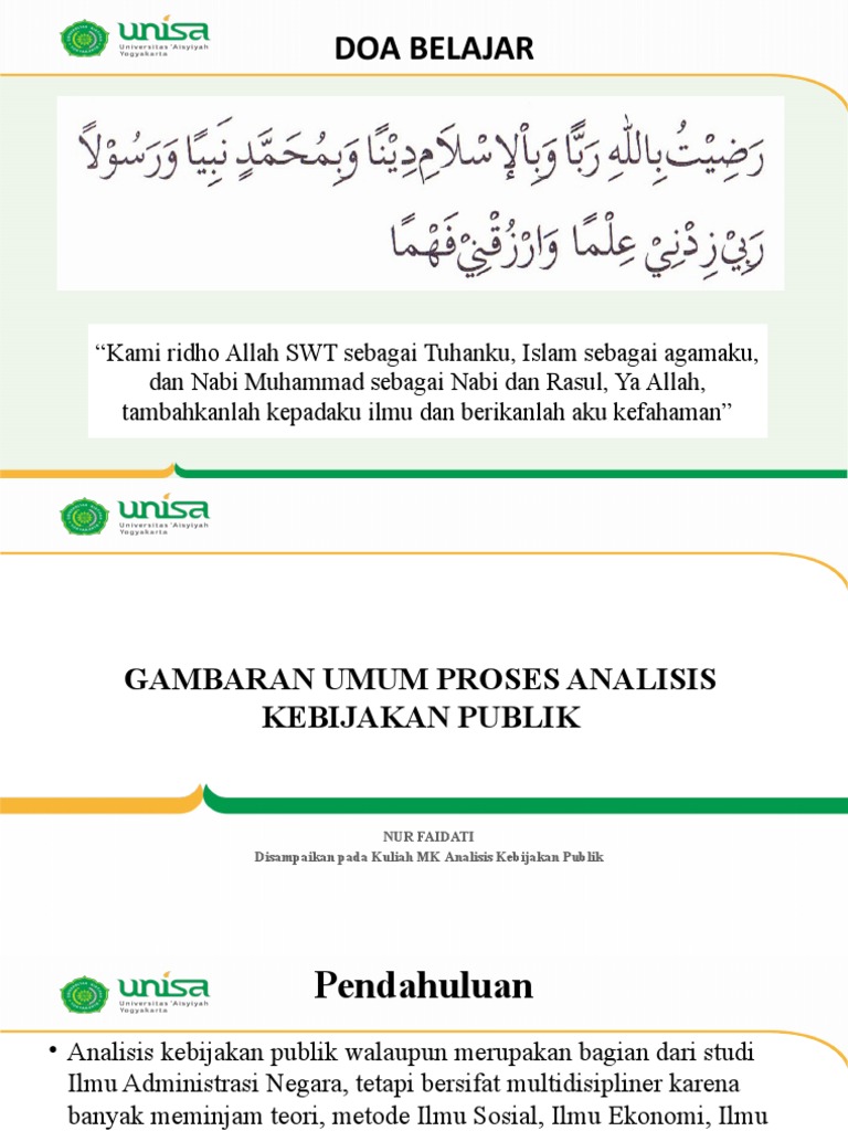 Pertemuan 2 Gambaran Umum Proses Analisis Kebijakan Publik 2021 | PDF