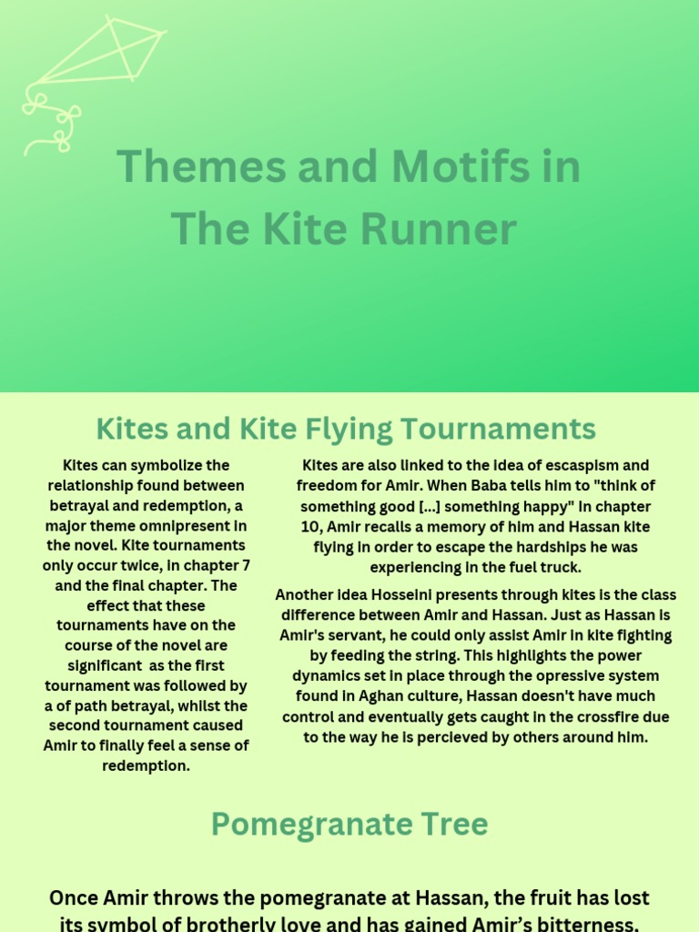Themes and Motifs in The Kite Runner | PDF