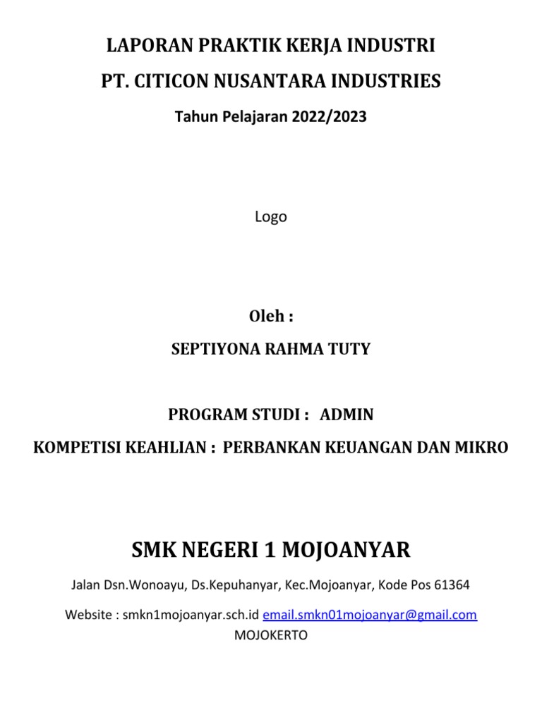 Laporan PKL Septi | PDF