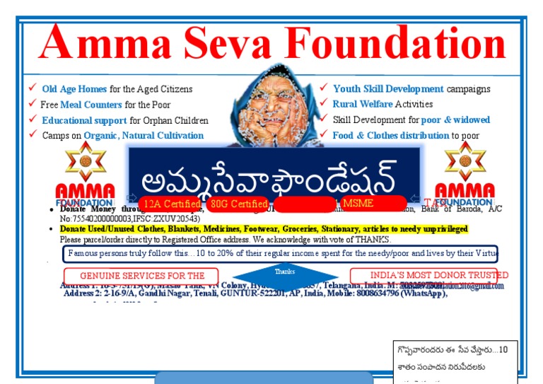 Amma Seva Foundation Poster 09 - 4 2022 - English | PDF