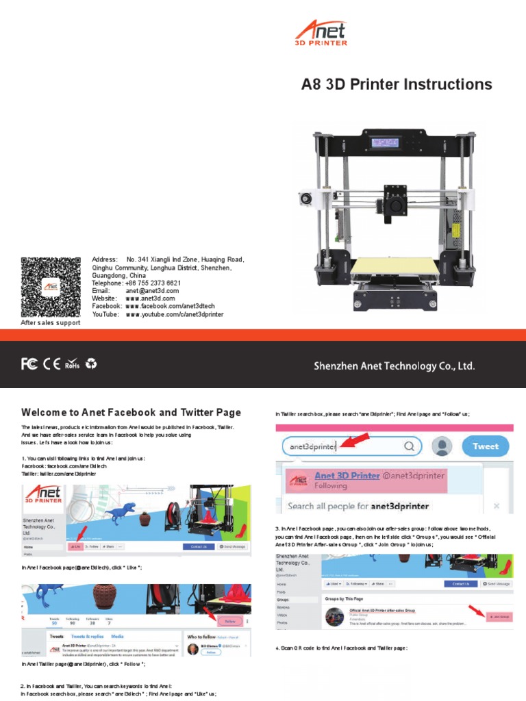 Anet A8 Manual | PDF | Screw | Facebook