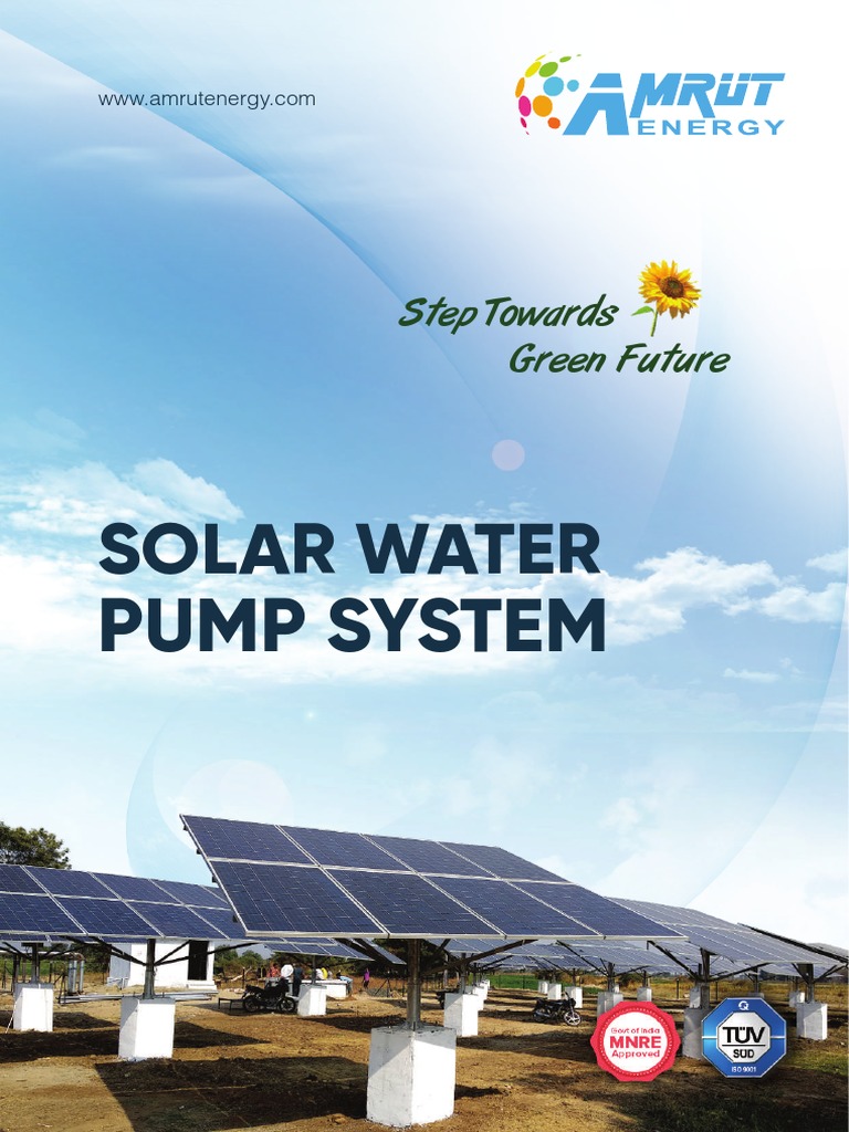 Amrut Energy Solar Pump Brochure | PDF | Electric Motor | Pump