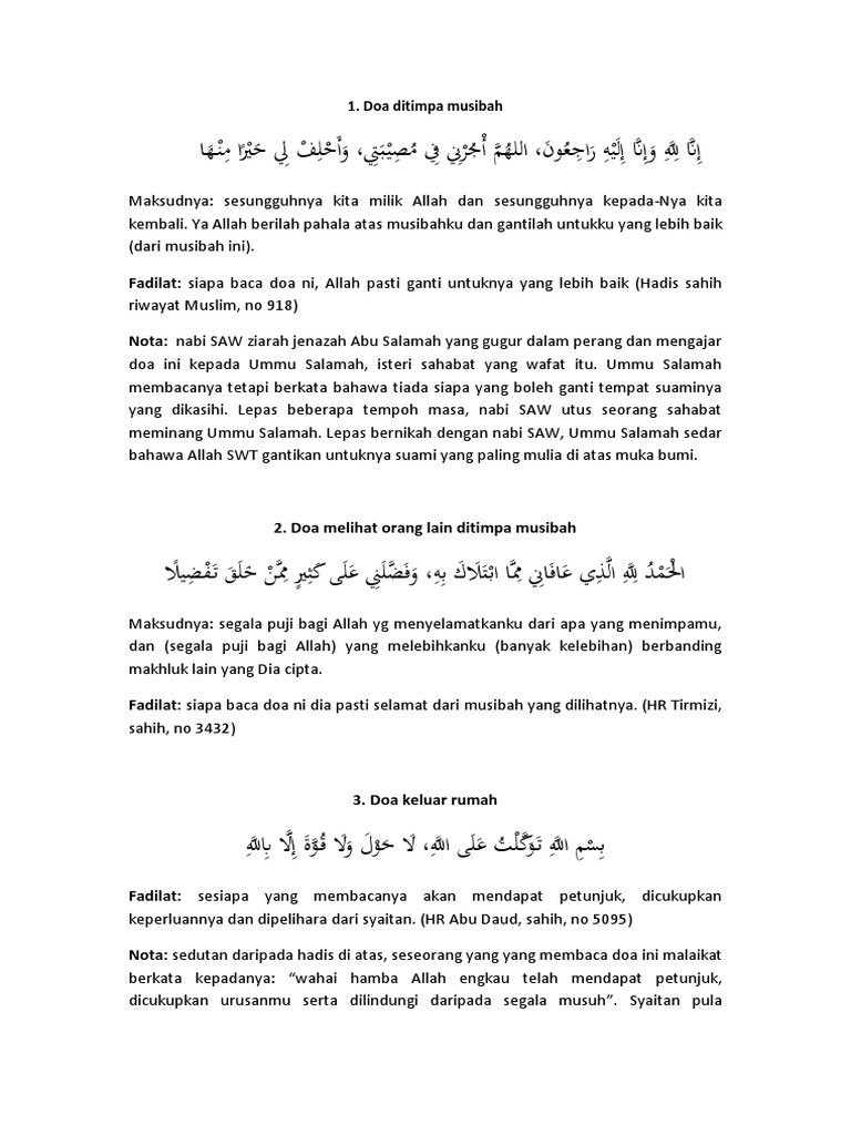 Doa Pilihan & Ulasan | PDF