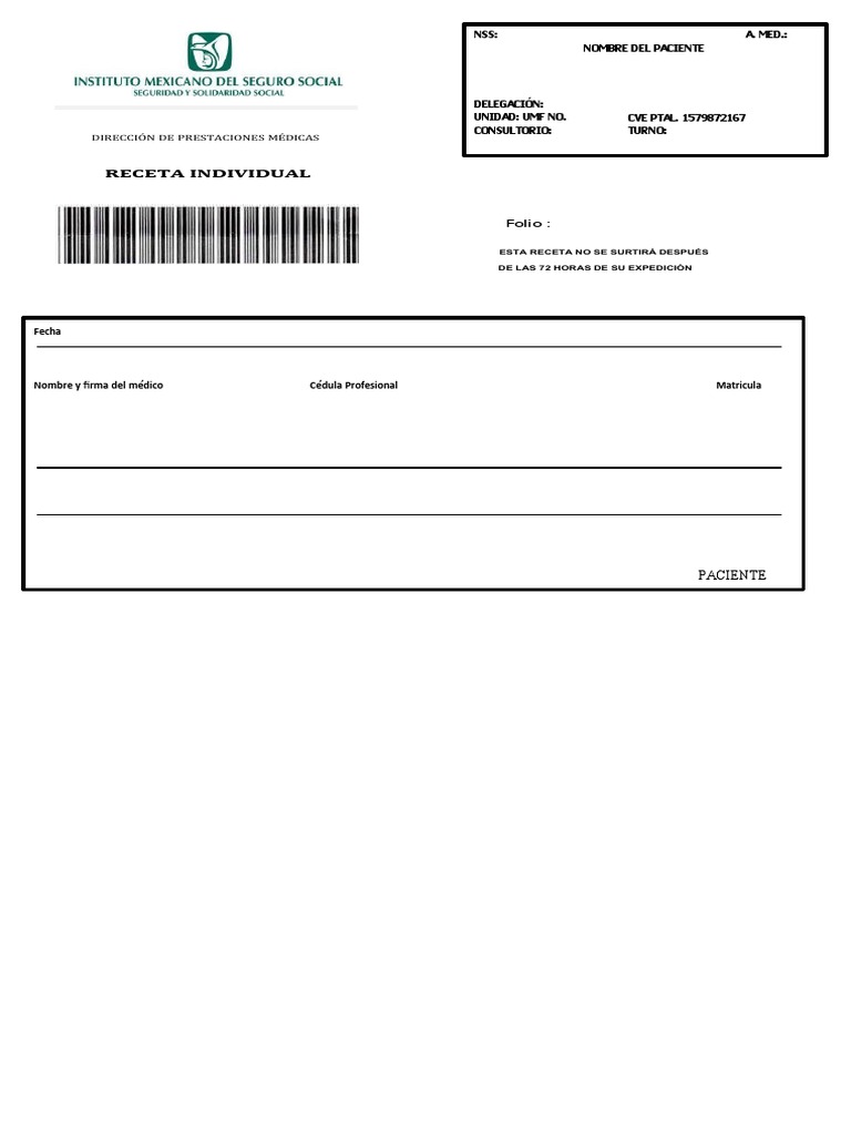 Receta Imss | PDF