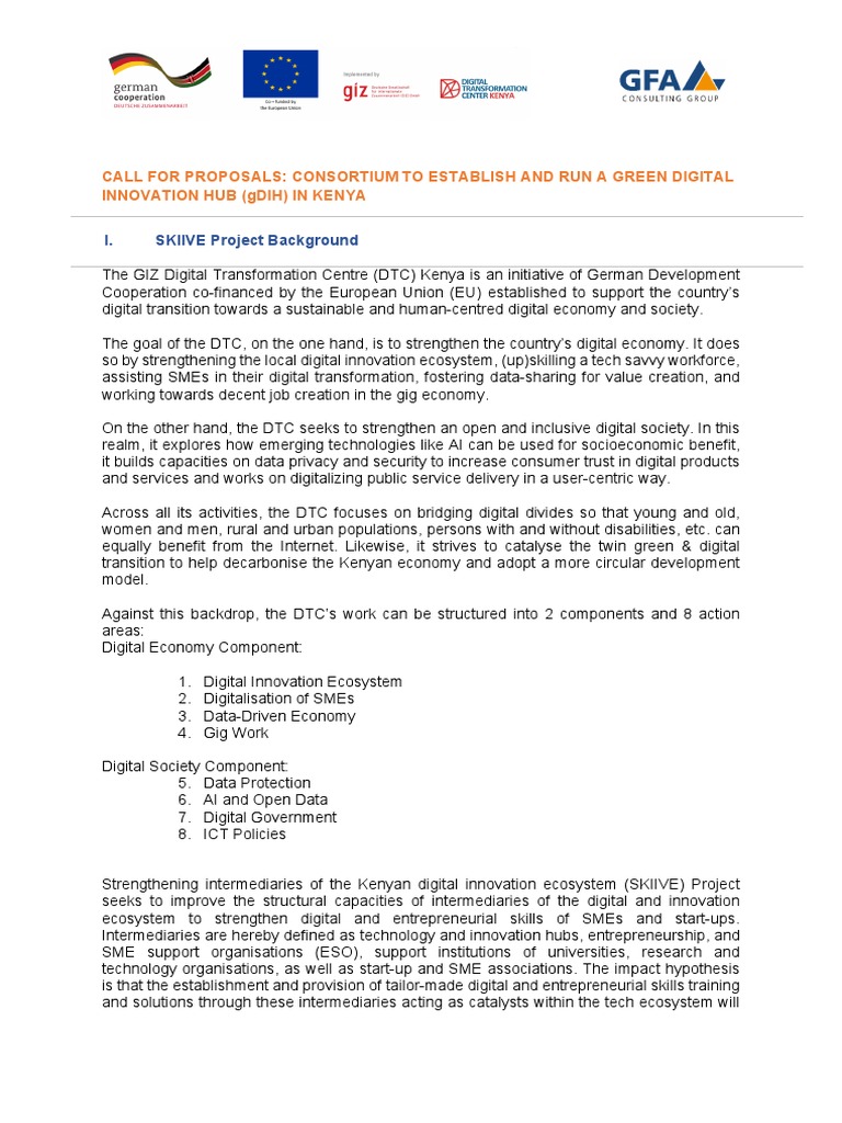 The Green Digital Innovation Hub Brief | PDF | Internet Of Things | Innovation