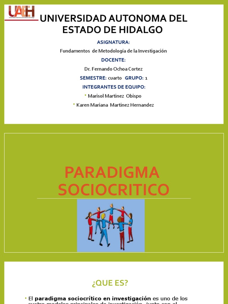 Paradigma Sociocritico | PDF | Paradigma | Conocimiento