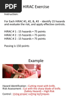 HIRARC Hazard Risk Control Table | PDF | Risk | Hazards