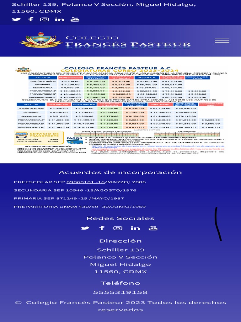Colegio Francés Pasteur | PDF