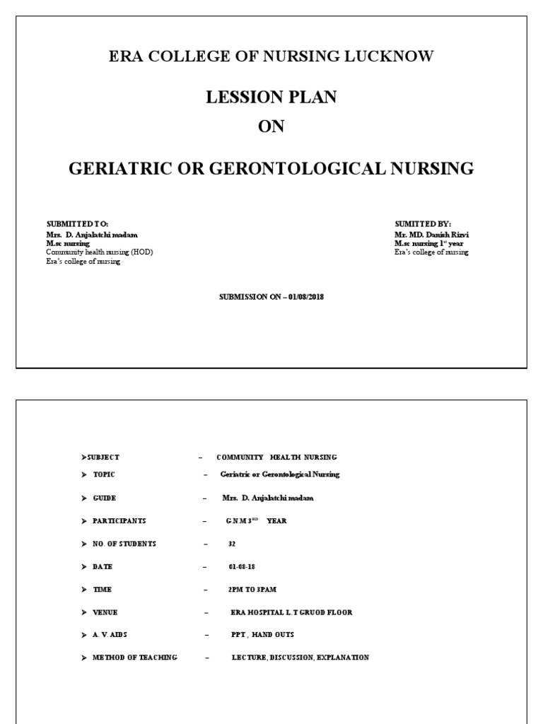 Geriatric Nursing | PDF | Ageing | Gerontological Nursing