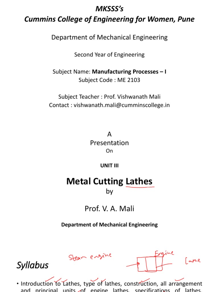 Unit 3 Lathe Machine Pdf Metalworking Woodworking