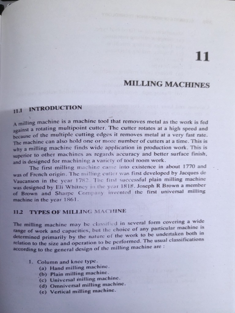 Milling Machine Notes Part 1 | PDF | Gear | Screw