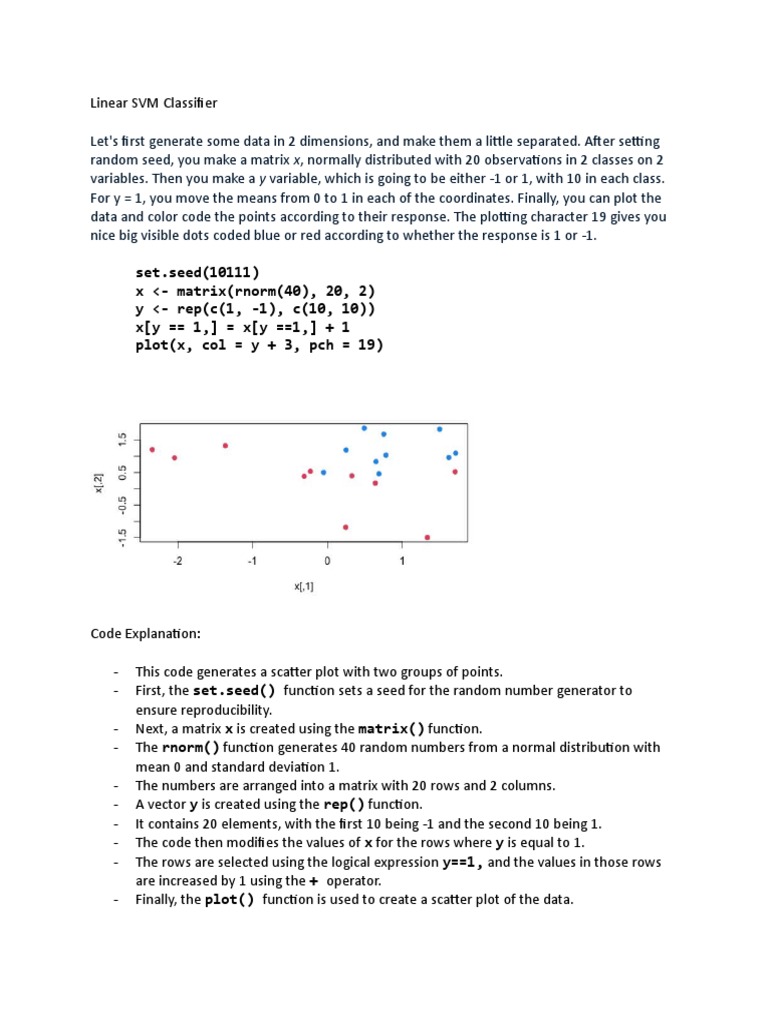 SVM Example in R | Download Free PDF | Support Vector Machine | Dependent And Independent Variables