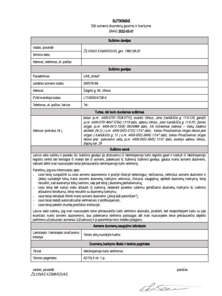 SUTIKIMAS Naujas | PDF
